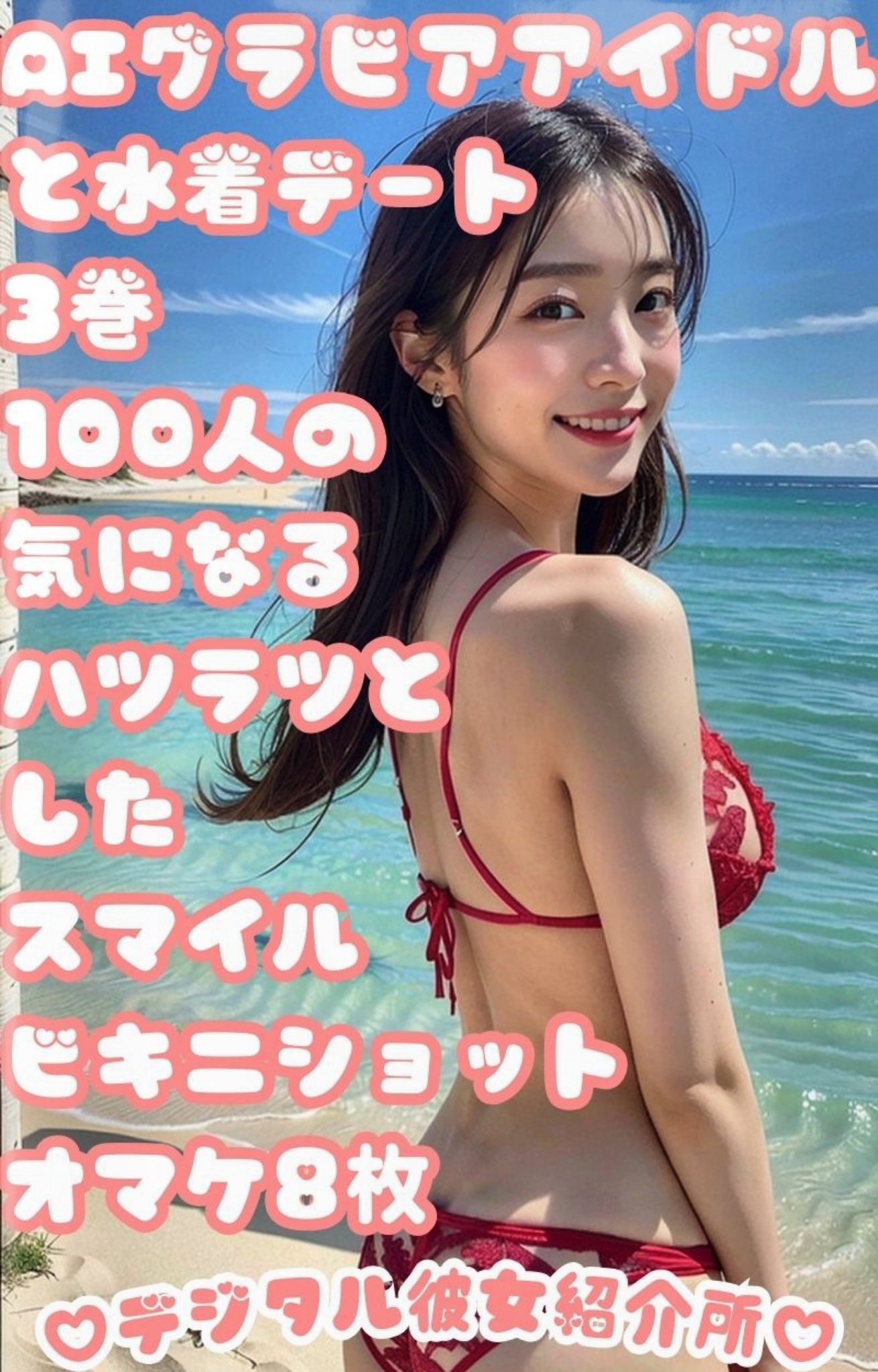 BCCKS / ブックス - 『AIグラビアアイドルと水着デート 3巻 100人の気になるハツラツとしたスマイルビキニショット オマケ8枚』デジタル彼女紹介所著